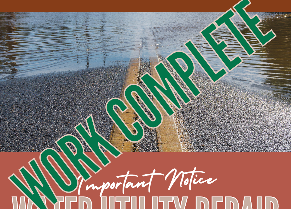 Notice of Water Utility Repair - Town of Spencer - North Carolina